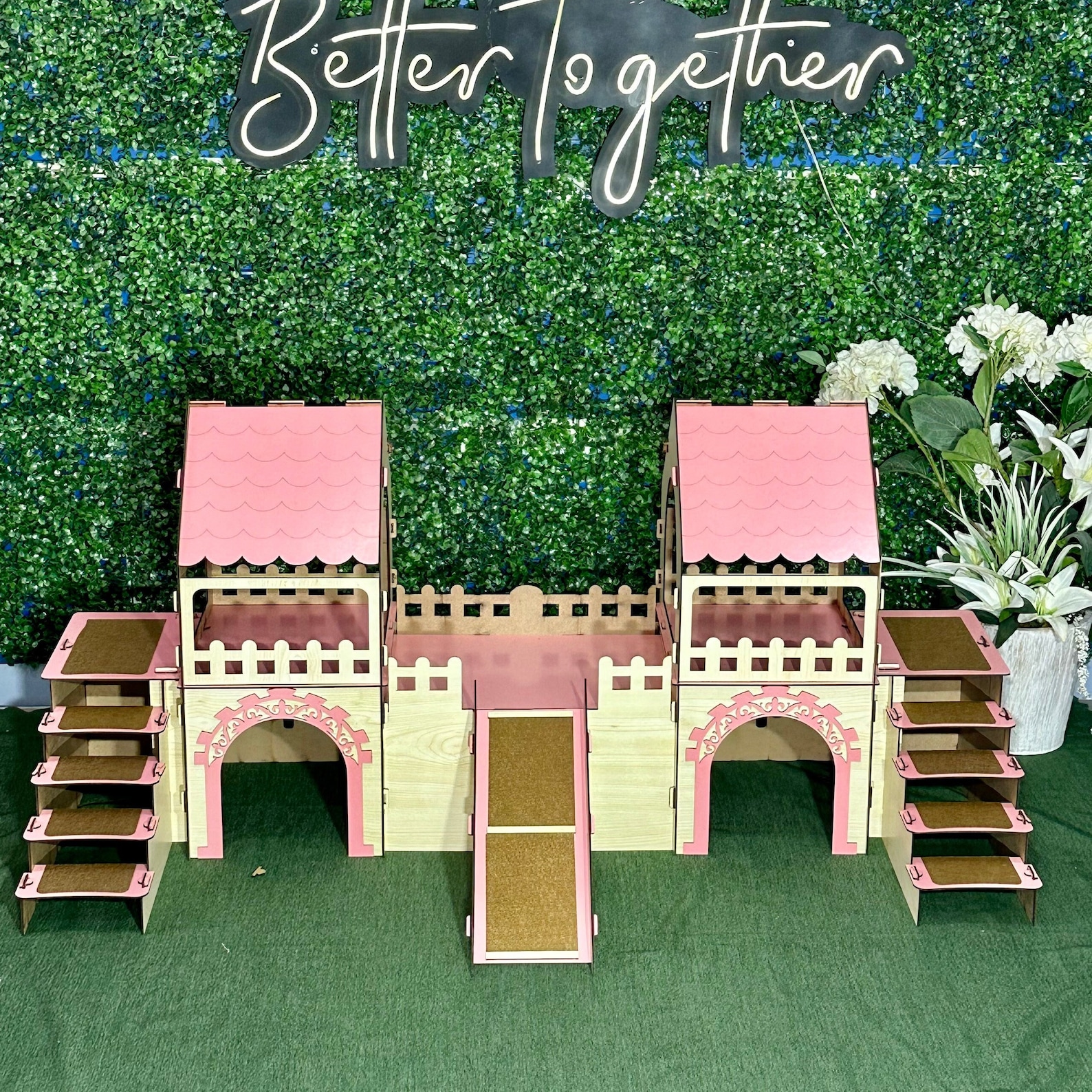 Guinea Pig Castle: Two Towers, 6 Rooms, Terrace, Maple Pink Fun Play ...
