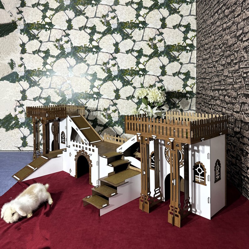 Rabbit Twin Villa With Three Rooms and Six Living Spaces, Six ...