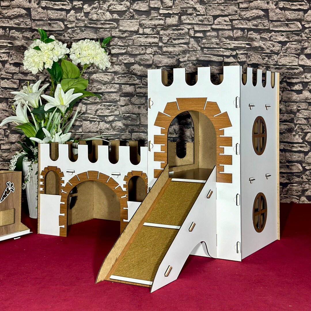 Guinea Pig Castle: Two-story Chinchilla Shelter With Ramp - Etsy