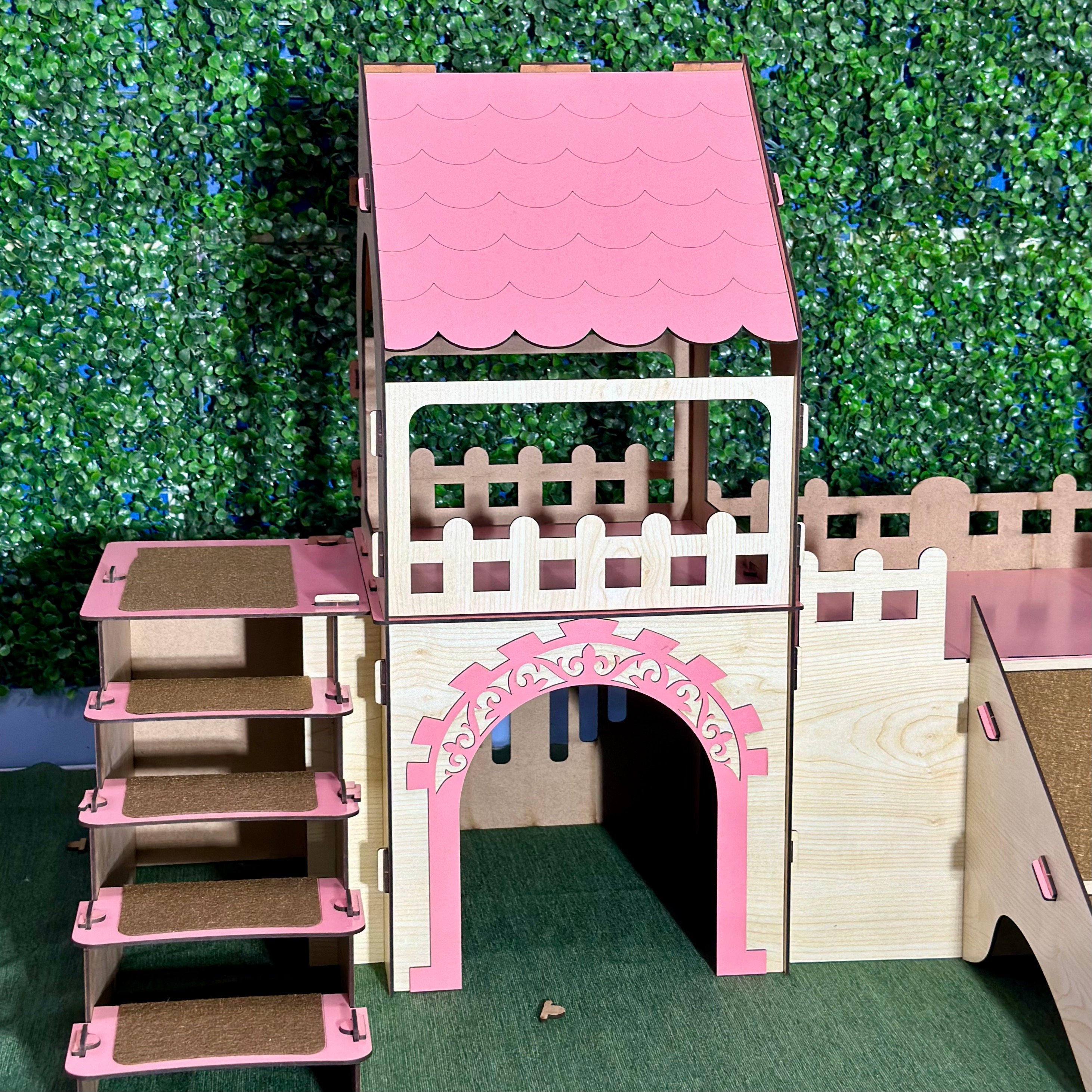 Guinea Pig Castle: Two Towers, 6 Rooms, Terrace, Maple Pink Fun Play ...