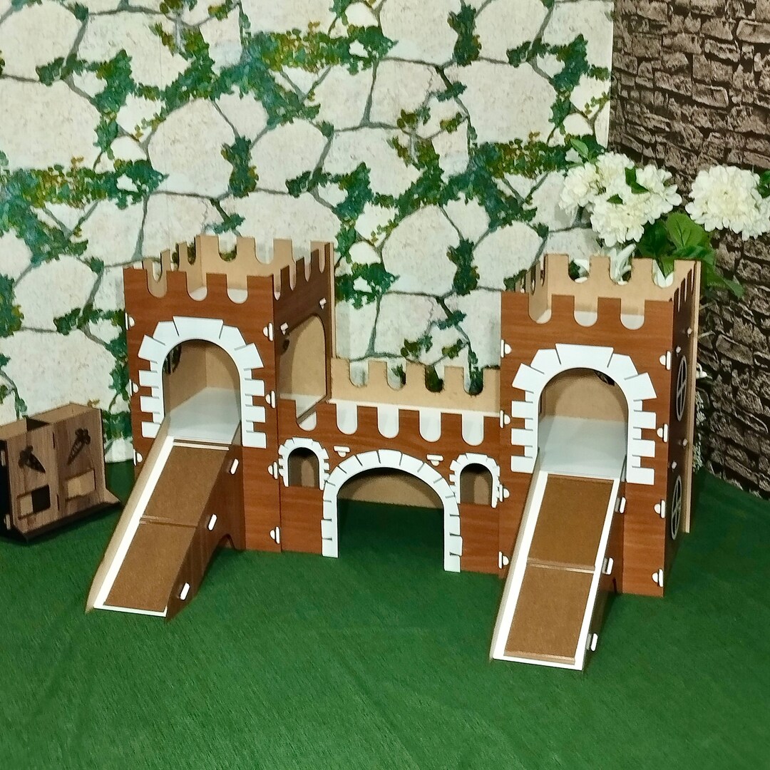 Guinea Pig Castle: Twin Towers, 5 Rooms, Terrace, Two-story Shelter ...