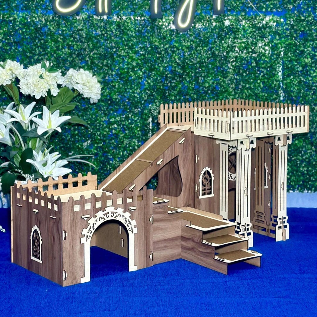 Oak & Maple Kitten Castle: Multifunctional Cat Villa - Etsy