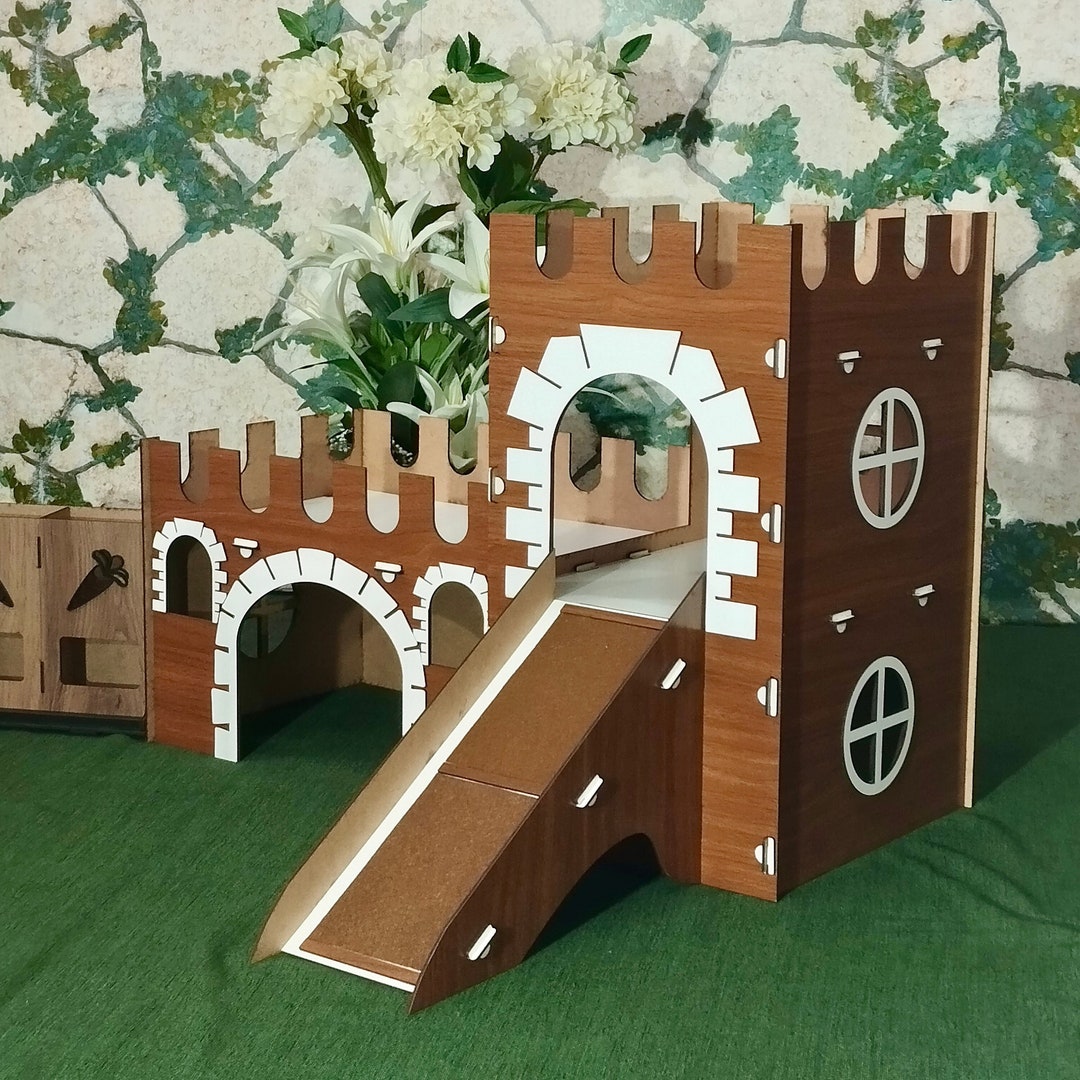 Guinea Pig Tower Shelter | Two-storey With Terrace & Three Luxury Rooms ...