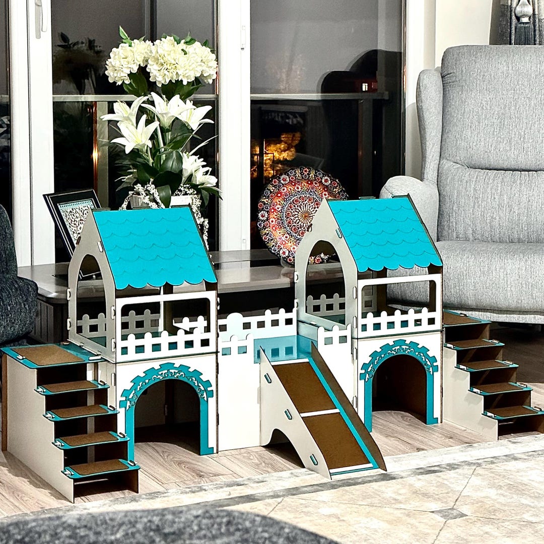 Majestic Rabbit Castle Two Tower & a Terrace: A Playful Palace for Your ...