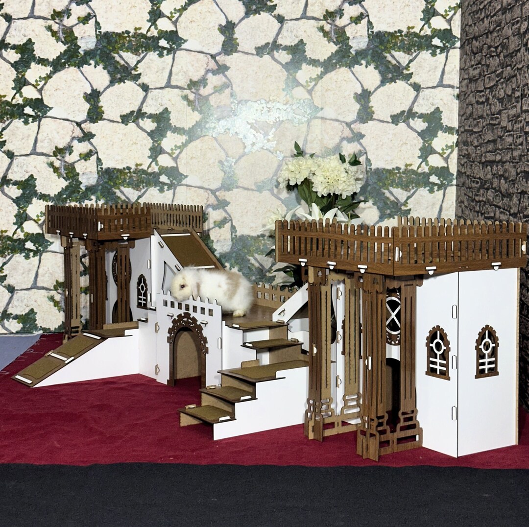 Rabbit Twin Villa With Three Rooms and Six Living Spaces, Six ...