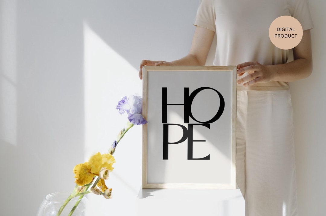 Hope | Printable Christian Wall Artwork | Typography Quote Poster ...