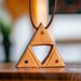 Wooden Triforce the Legend of Zelda Pendant Necklace for Women & Men ...