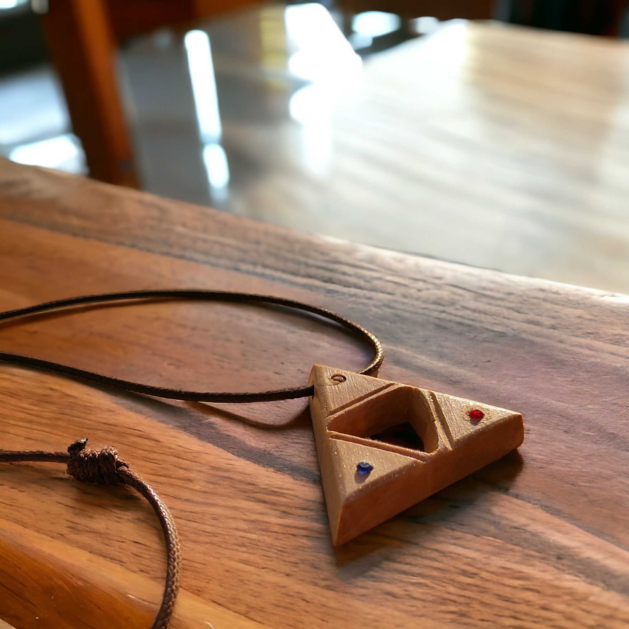 Wooden Triforce the Legend of Zelda Pendant Necklace for Women & Men ...