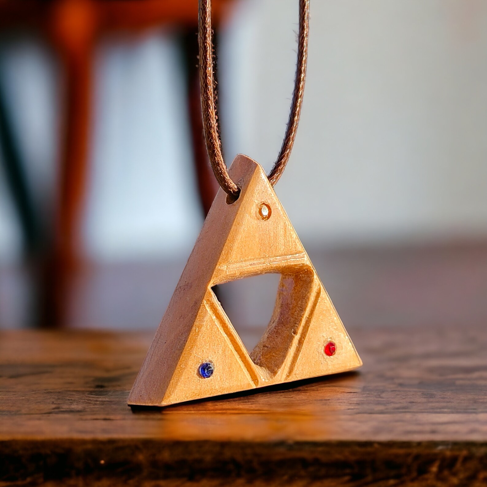 Wooden Triforce the Legend of Zelda Pendant Necklace for Women & Men ...