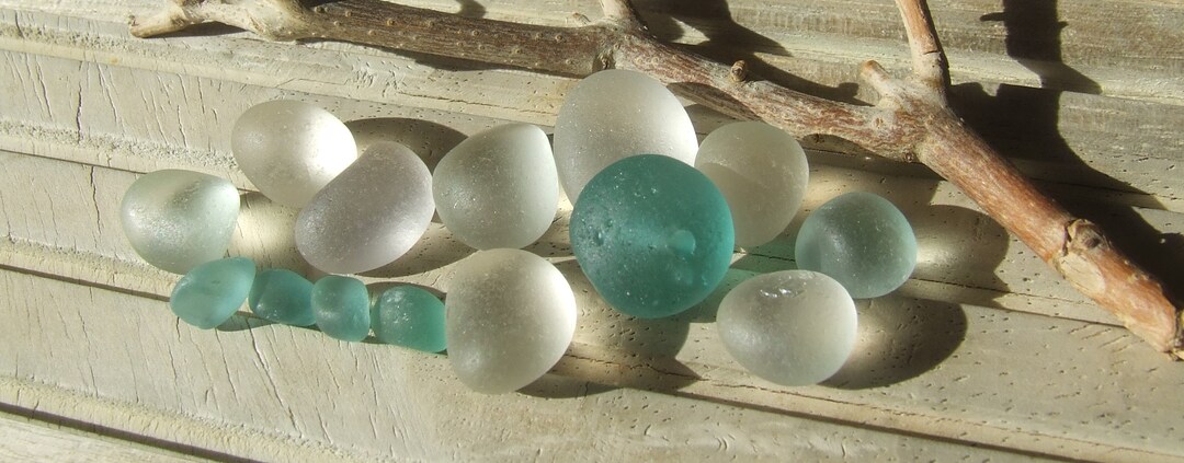 Glass Drops, Rounded, Sea Foam and Water, Authentic Sea Finds. 315 - Etsy