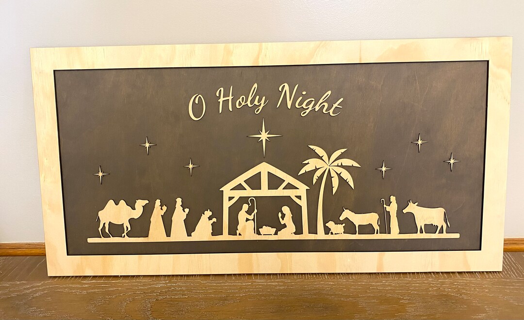 Nativity Sign, O Holy Night Sign - Etsy