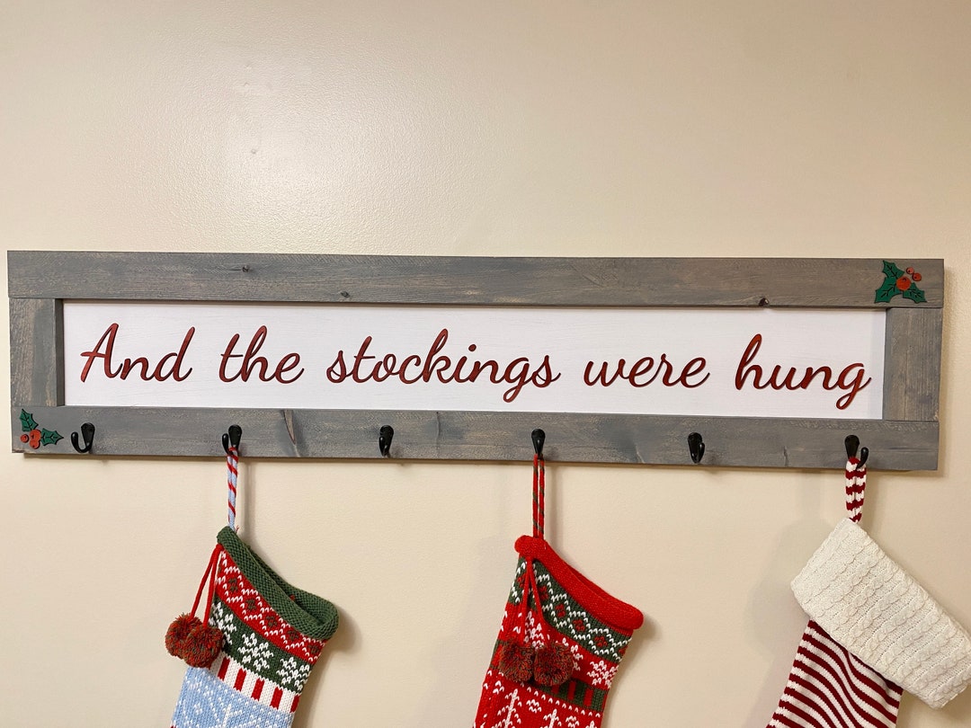 Farmhouse Style Stocking Wall Hanger - Etsy