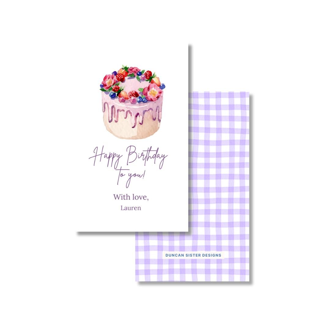 Happy Birthday Tag, Birthday Tag, Cake Gift Tag, Cute Gift Tag, Cute ...