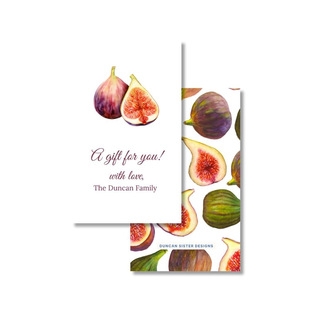 Watercolor Fig Gift Tag: Personalized Holiday Favor Tags - Etsy