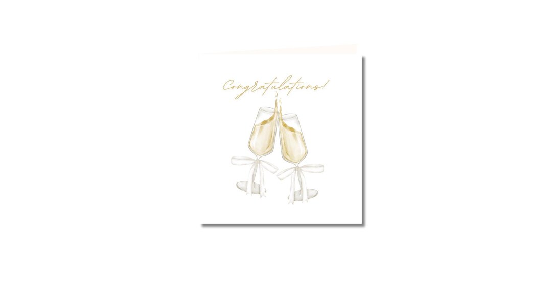 Mini Folded Wedding Cards | Small Gift Enclosure Cards | Champagne ...