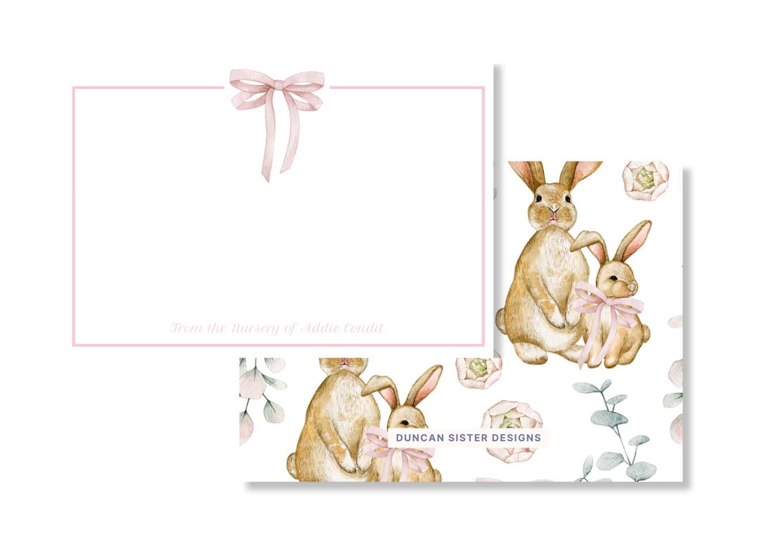 Baby Shower Thank You Card, From the Nursery of Card, Pink Baby ...
