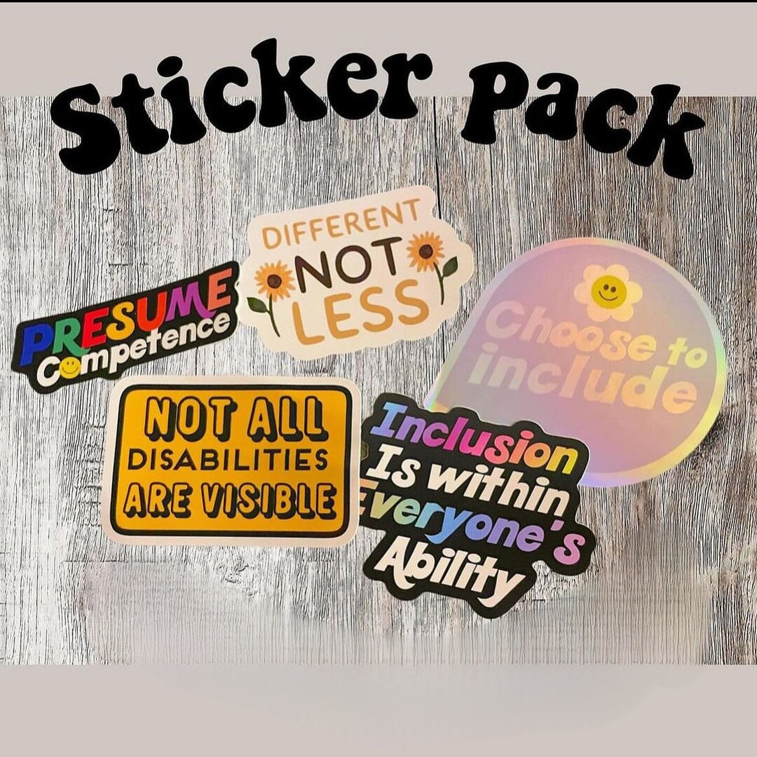 Inclusive Sticker Pack (5 Unique Stickers) - Etsy