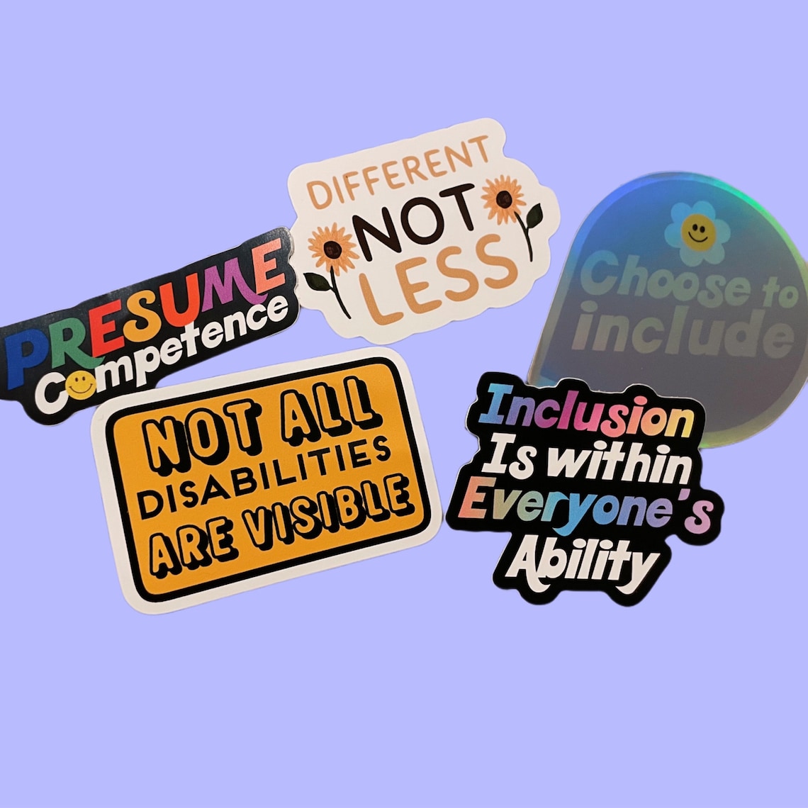 Inclusive Sticker Pack 5 Unique Stickers - Etsy