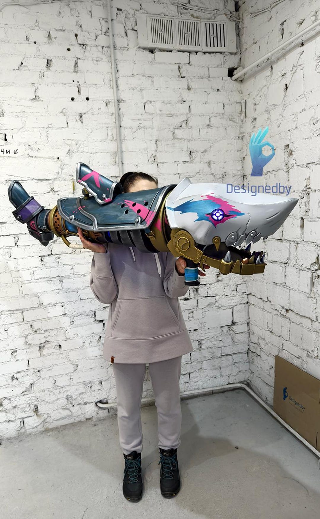 Fishbones, Jinx Cosplay Prop With Leds and Moving Jaw - Etsy