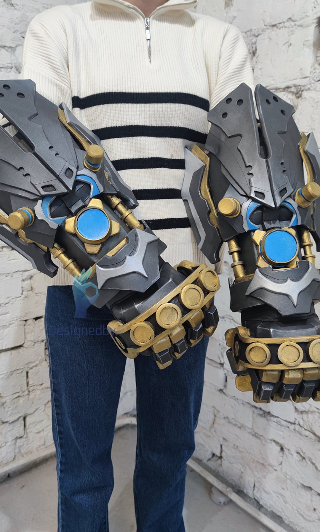 Wriothesley Gauntlets From Genshin Impact With Leds. A Pair of ...
