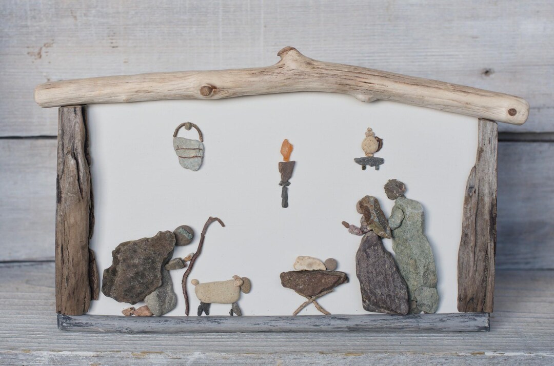 Nativity Pebble Art - Etsy