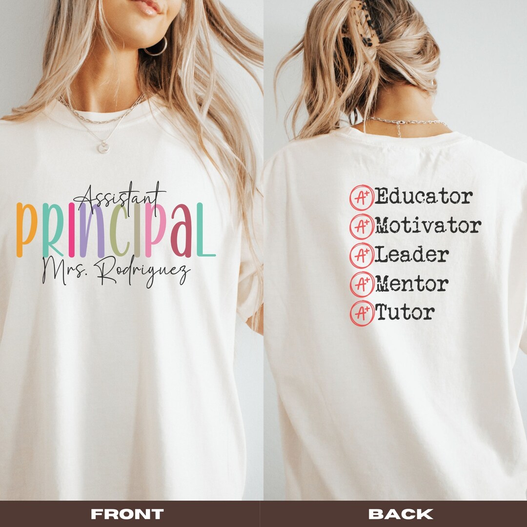 Personalize Assistant Principal Shirt, School Assistant Principal Shirt ...