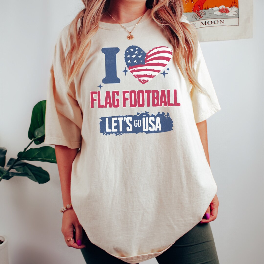 USA Flag Football Shirt, Summer Games Shirt, Flag Football Gift, Flag ...