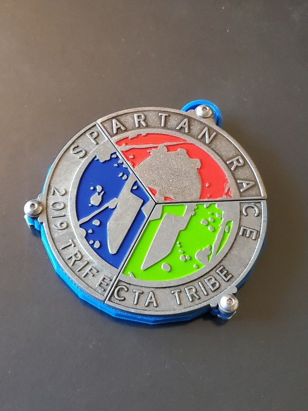 Spartan Trifecta Wedge HANGING Medal Display - Etsy