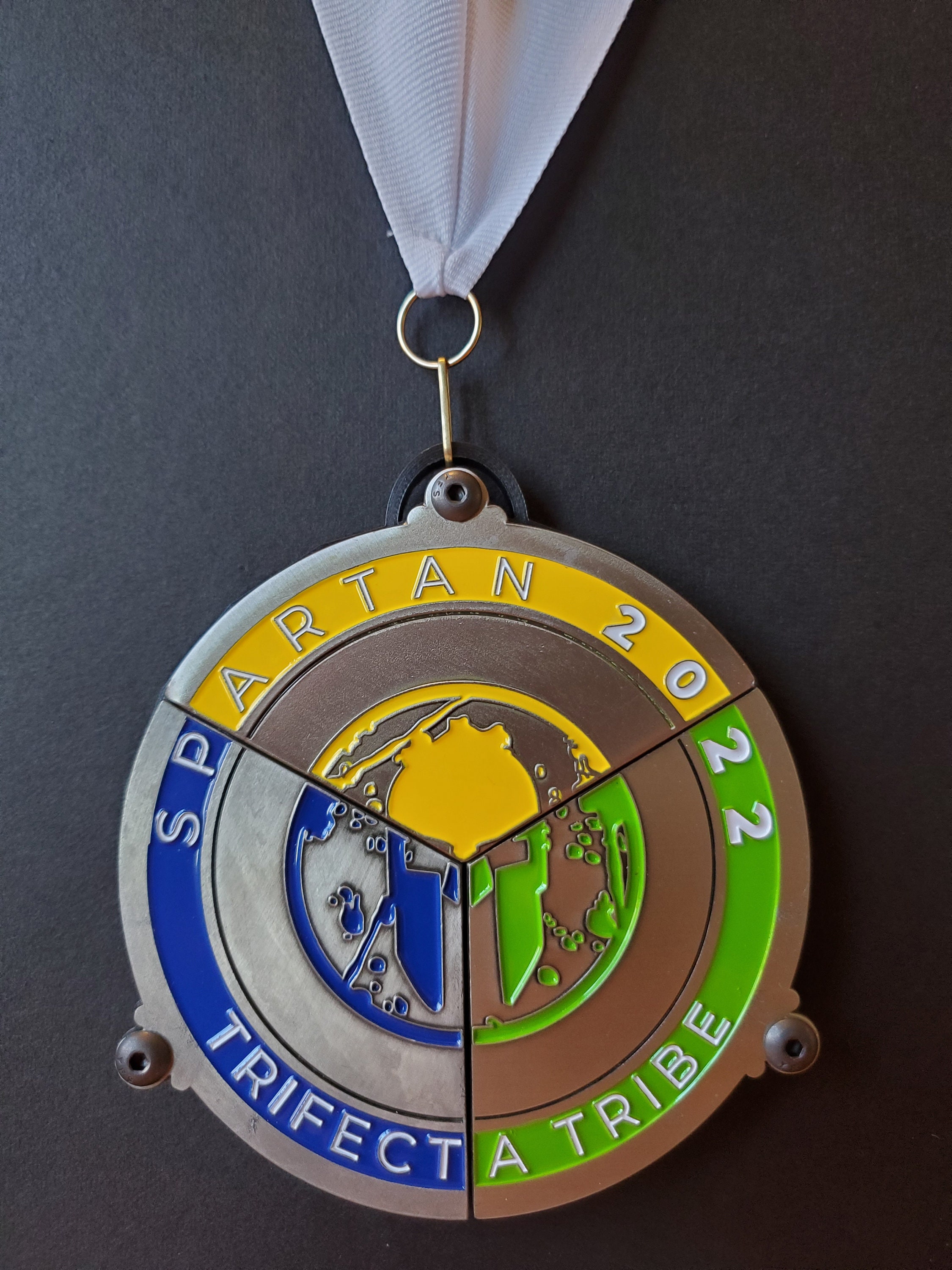 Spartan Trifecta Wedge HANGING Medal Display - Etsy