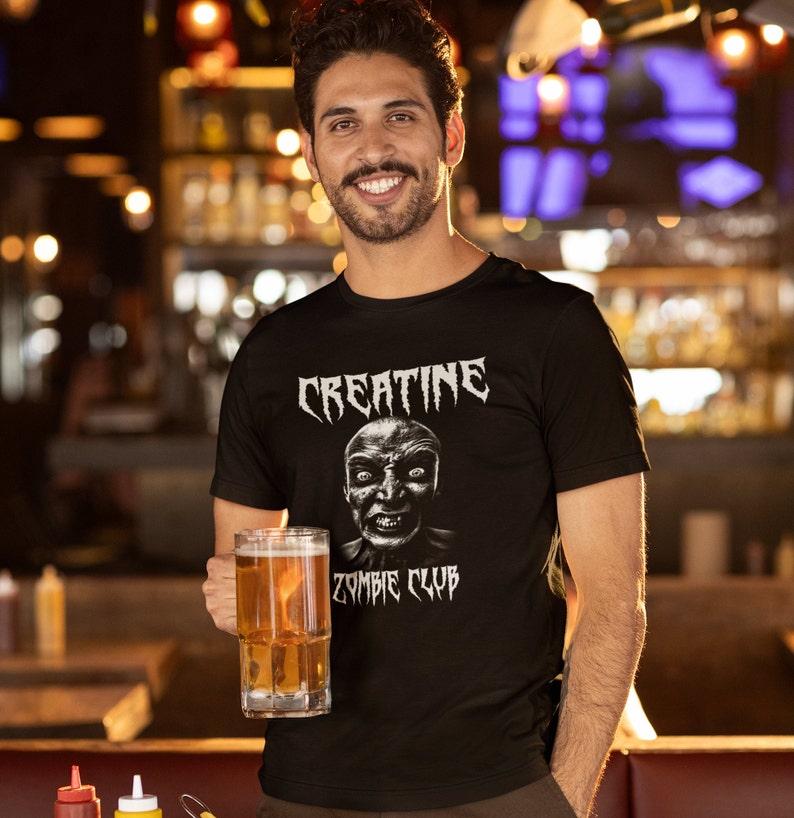 Creatine Zombie Club Unisex Short Sleeve Tee - Gym Gift Workout T-shirt ...