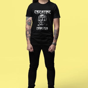 Creatine Zombie Club Unisex Short Sleeve Tee - Gym Gift Workout T-shirt ...