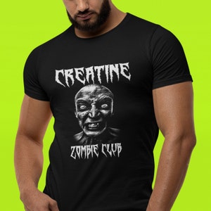 Creatine Zombie Club Unisex Short Sleeve Tee - Gym Gift Workout T-shirt ...