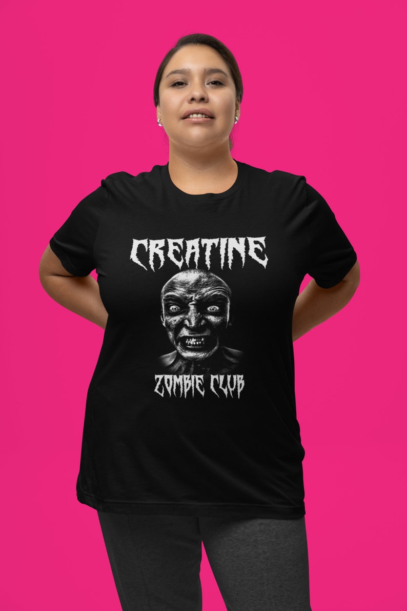 Creatine Zombie Club Unisex Short Sleeve Tee - Gym Gift Workout T-shirt ...