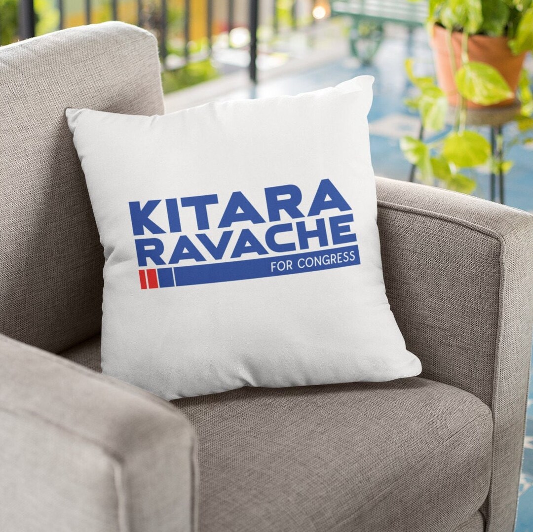 George Santos Kitara Ravache for Congress Throw Pillow Political Humor ...