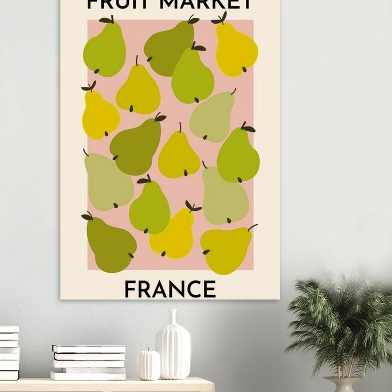 Fruit Poster, Pear Poster, Neutral Poster, Kitchen Poster, Living Room ...
