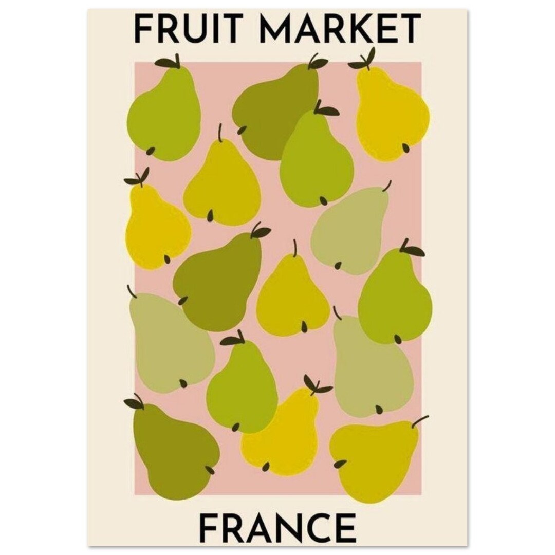 Fruit Poster, Pear Poster, Neutral Poster, Kitchen Poster, Living Room ...