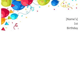 Baby's First Birthday Sign in Sheet, Printable First Birthday Memory ...