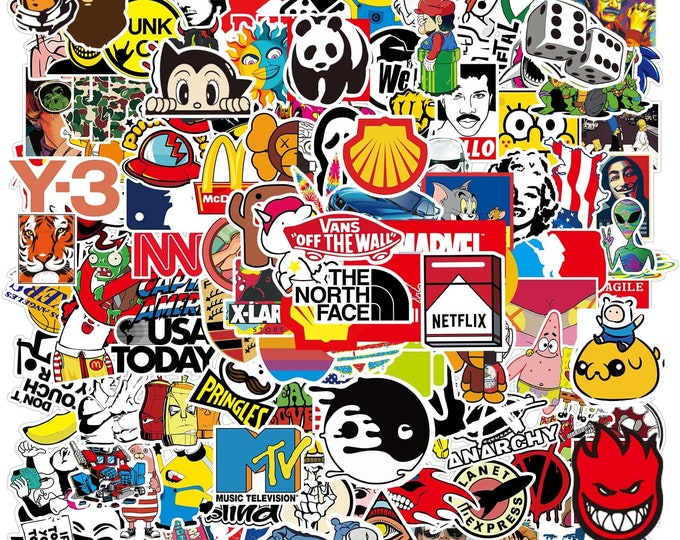 Cool Stickers Pack Random Sticker 106pcs for Laptop Computer Skateboard ...