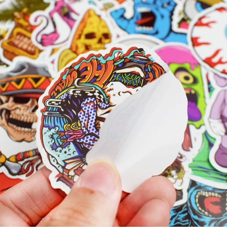 Vinyl Horror Stickers 50 Pcs Scary Stickers Pack Horror Decals Stoner ...