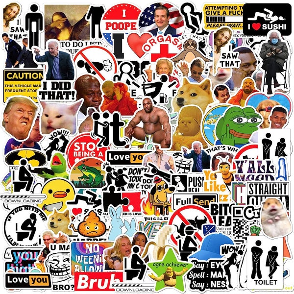 Funny Reaction Stickers - Etsy