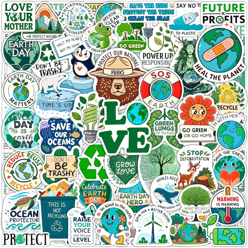Earth Day Stickers - Etsy