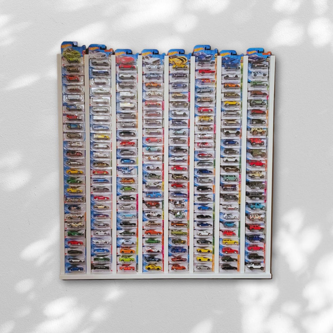 White 8 Column Hot Wheels Display Stand | 102cmx98cm - Etsy