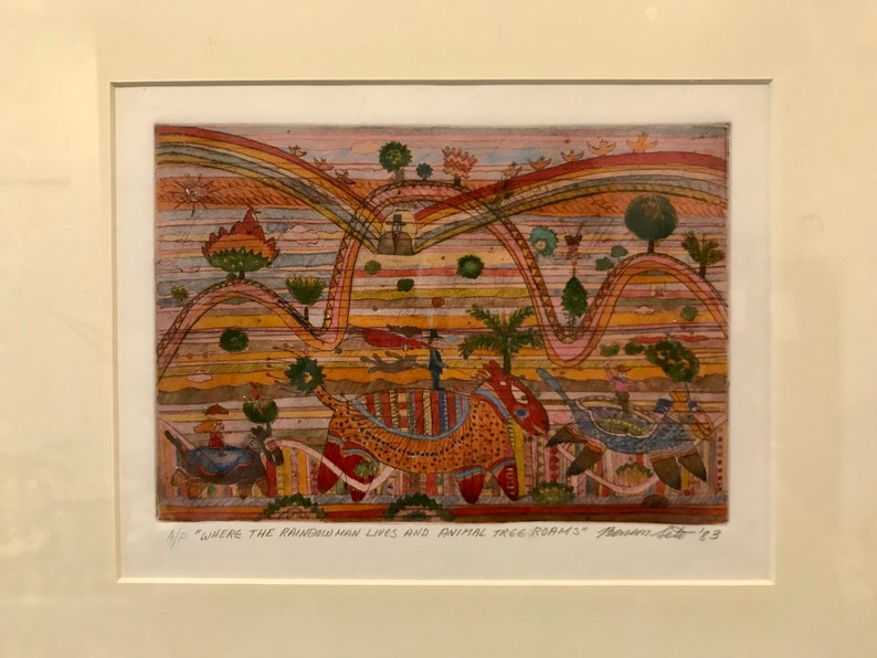 Where the Rainbow Man Lives and Animal Tree Roams. - Etsy