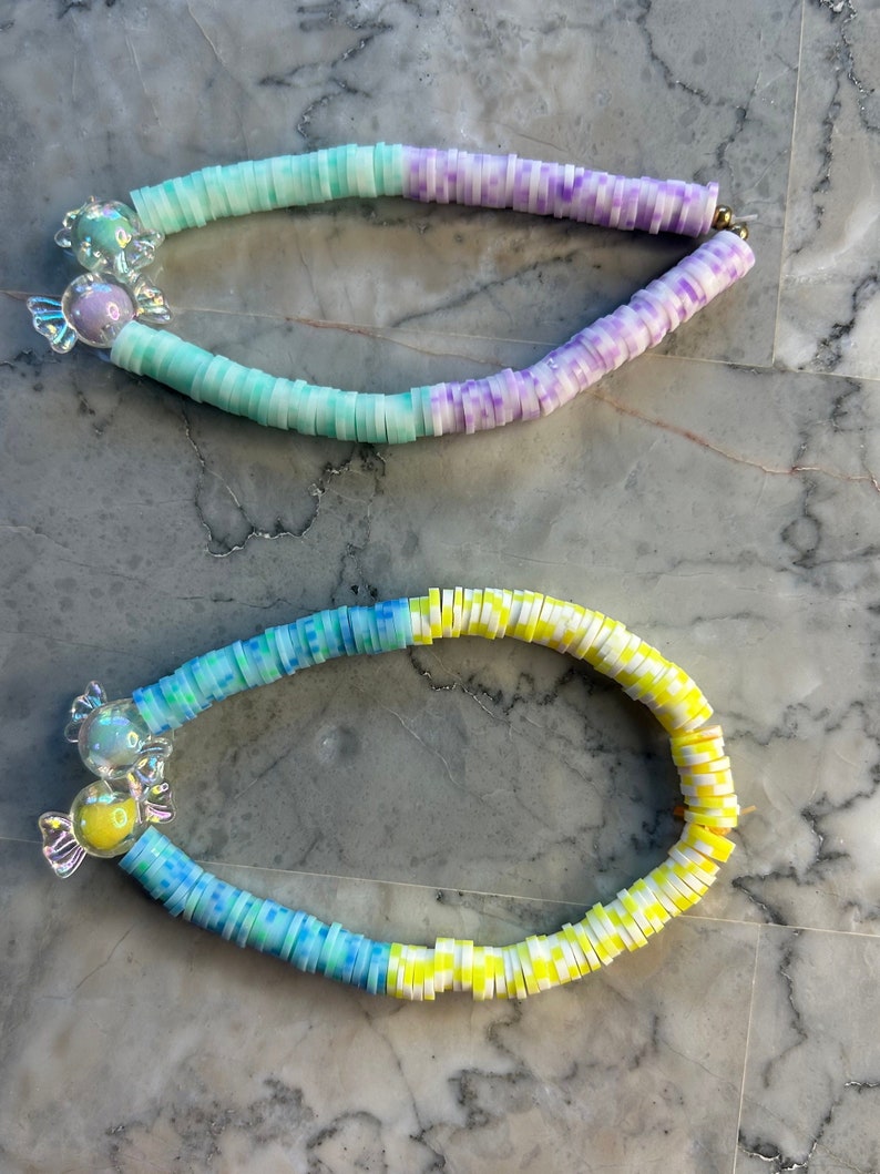 2pk Beaded Bracelet Candy Clay Bead Bracelet - Etsy