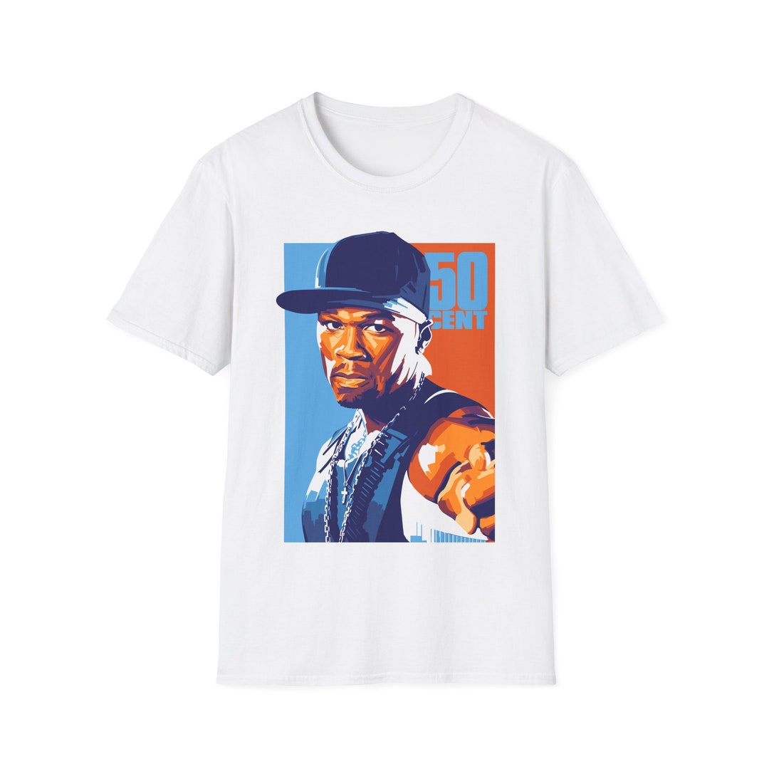 50 Cent Get Rich Tee 50 Cent Art Graphic Tee Pop Culture Shirt 50 Cent ...