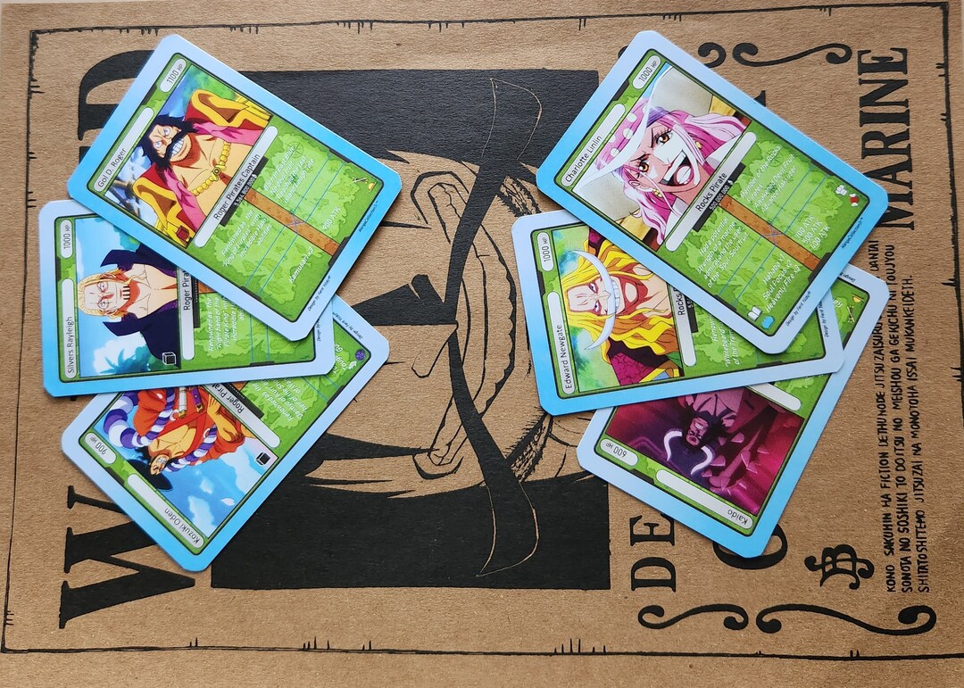 Custom One Piece Card, Straw-hat Card, One Piece Pirate Crew Cards ...