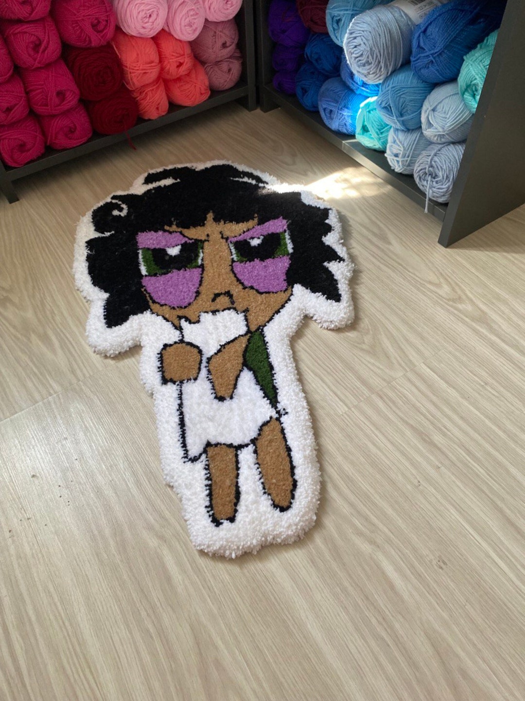 Tufting Rug Powepuff Girls Buttercup Cartoon Tufted Rug - Etsy