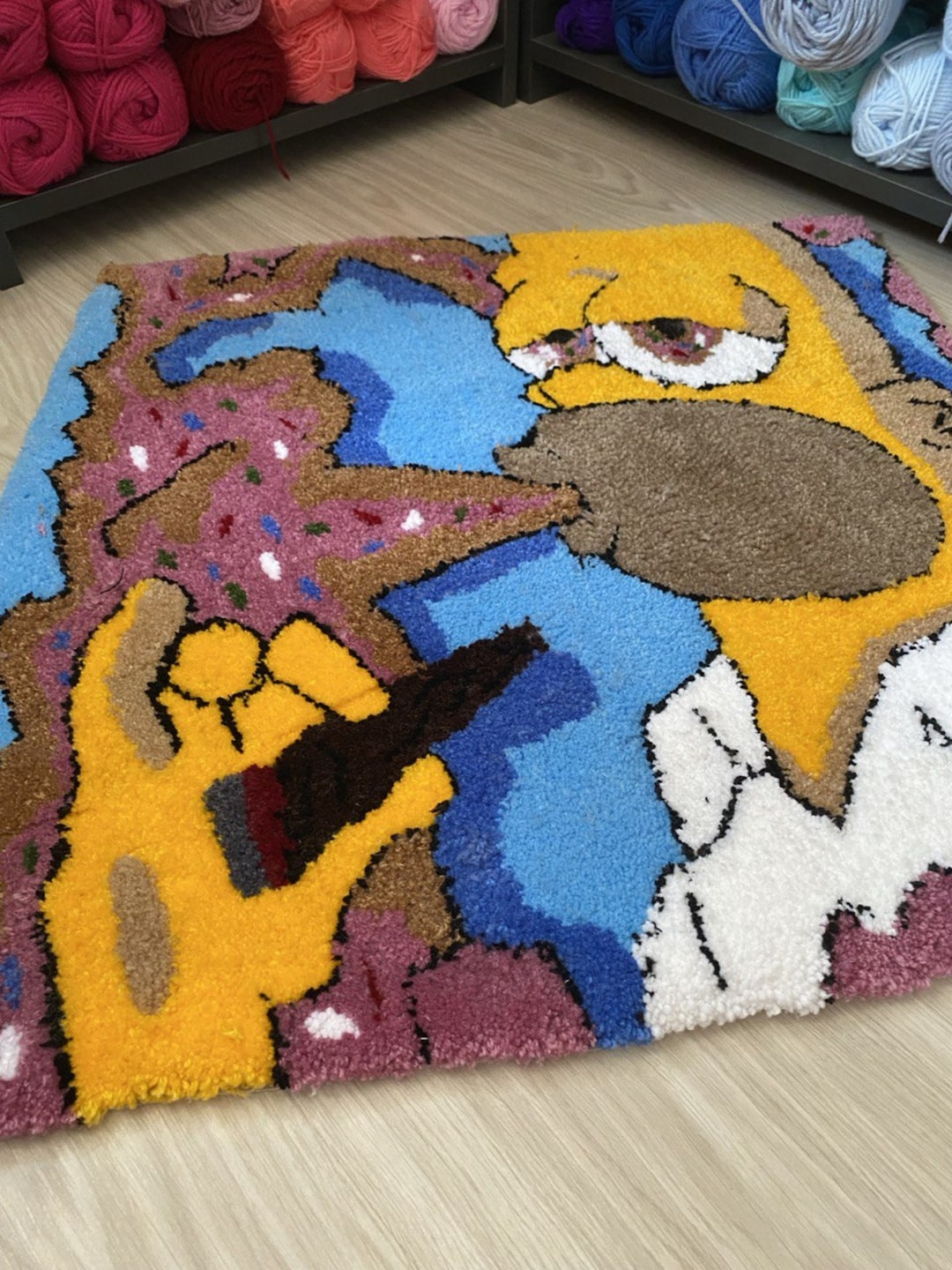 The Simpsons Tufted Rug Handmade Tufting Home Decor Rug - Etsy