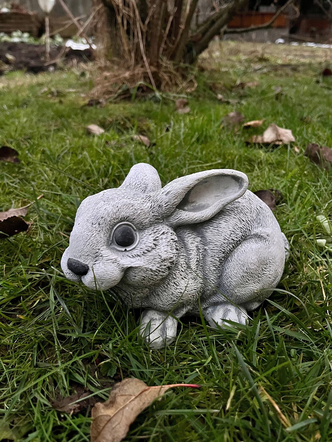 Concrete Rabbit Statue, Garden Bunny, Outdoor Animal Statues, Cement ...