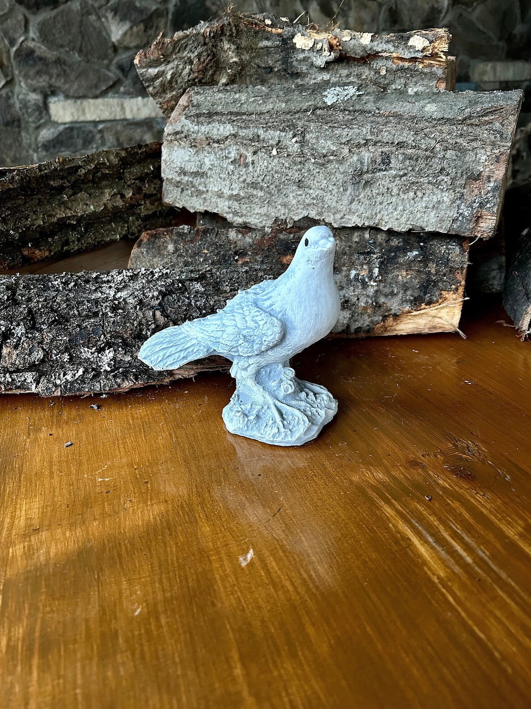 Concrete Dove Garden Statuary, Miniature Bird Sculpture, Stone Bird ...